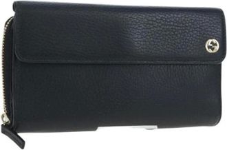 Gucci Pre-owned Cuir petite-maroquinerie - Femme - Pre-owned - Noir - Taille: ONE Size