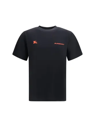 Burberry Mens T-Shirt Cotton Map Print Black T-Shirts And Polos