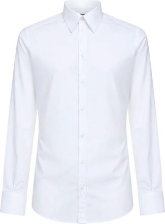 Dolce & Gabbana Homme, Chemises, Blanc, Taille: XL Cotton Shirt