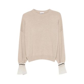 Brunello Cucinelli Damen, Strickwaren, Beige, XSGr&ouml;&szlig;e