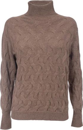 Le Tricot Perugia Femme, Pulls, Brun, Taille: 42 FR Pull Cachemire Col Montant
