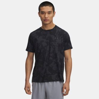 Under Armour Launch Elite Printed Kurzarm-Oberteil f&uuml;r Herren Anthracite / Schwarz / Reflektierend XL