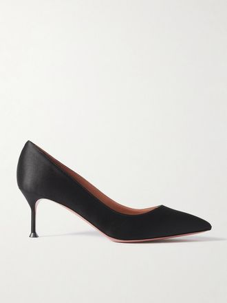 Aquazzura Escarpins À Bouts Pointus En Satin Purist 65 - Noir