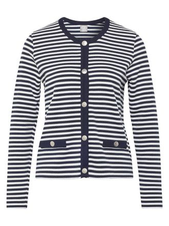 Rabe Strickjacke Rundhals-Ausschnitt Rabe blau