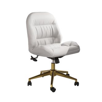 Generic Drehbarer Leder-Heimb&uuml;rostuhl - 360&deg; Ergonomisch Verstellbarer Schreibtischstuhl Mit Lordosenst&uuml;tze for Schlafzimmer, Arbeitszimmer Und Schminktisch(L