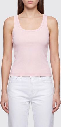 Casablanca Top slim fit en coton stretch avec logo contrastant
