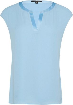 Comma Kurzarmshirt T-Shirt Blusenshirt mit Satinblende
