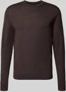 Fynch-Hatton Strickpullover aus Wolle mit Rundhalsausschnitt