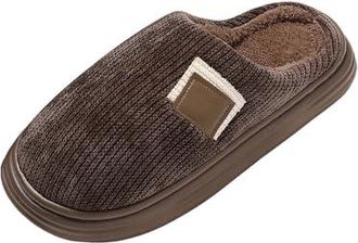 Generic Pantoufles chaudes en coton pour homme et femme - Doux - Fermés - Chaussons dhiver confortables - Chaussons en peluche - Chaussons en mousse à mémoire