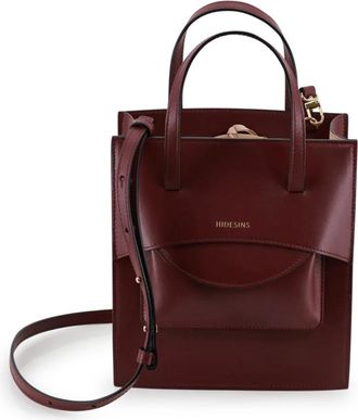 Hidesins Femme, Sacs, Rouge, Taille: ONE Size Sac en cuir de veau souple avec fermeture magn&eacute;tique