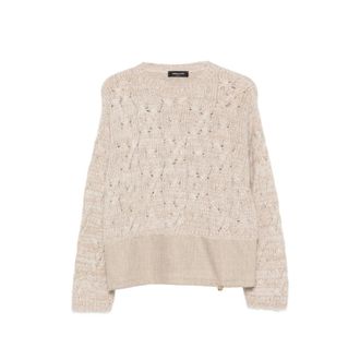 Fabiana Filippi Cable-knit Sequin-embellished Sweater