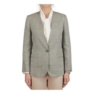 Kiton Leinen Kaschmir Seide Blazer - - Jackets - Damen - Mehrfarbig - XS