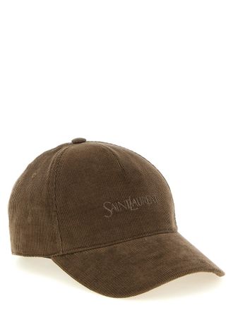 Saint Laurent Womens Brown Cotton Cap (baseball Hat)