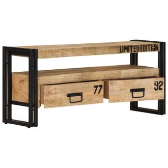 vidaXL Vidaxl - Meuble tv 100x30x45 cm Bois de manguier massif