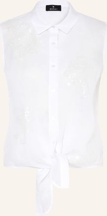 Monari Monari Blusentop Mit Pailletten weiss