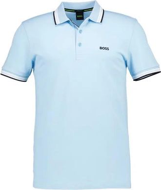 HUGO BOSS Herren Polo-Shirt blau Baumwoll-Piqué