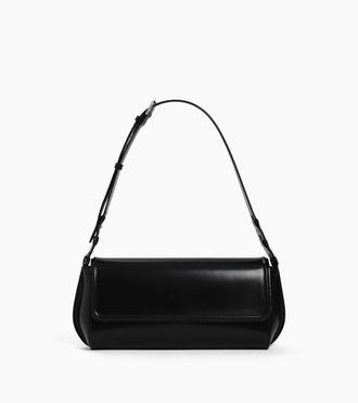 Le Tanneur Sac port&eacute; &eacute;paule moyen mod&egrave;le Solaise en cuir lisse effet box