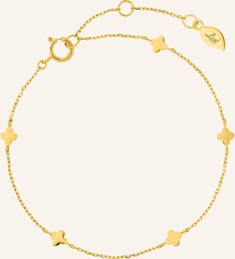 Leaf Armband Mini Clover Aus 14 Karat Gelbgold gold