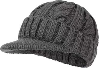 Generic Bonnet dhiver chaud en tricot torsad&eacute; c&ocirc;tel&eacute; pour homme - Bonnet de neige extensible et doux - Couleur unie - Cagoule l&eacute;g&egrave;re pour activit&eacute;s de plein a