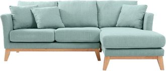 Miliboo Ecksofa rechts skandinavisch Lagunenblau OSLO