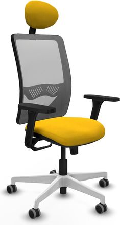 Piqueras y Crespo Gepolsterter Schreibtischstuhl Zulema mit 3D-Armlehnen, h&ouml;henverstellbarer Lendenwirbelst&uuml;tze und festem Kopfteil, ausgestattet mit 3-fach verstellbar