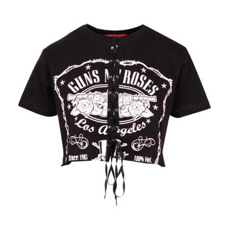 Aniye By Schwarzes Guns n Roses Crop Top - - Tops - Damen - Schwarzk - XS