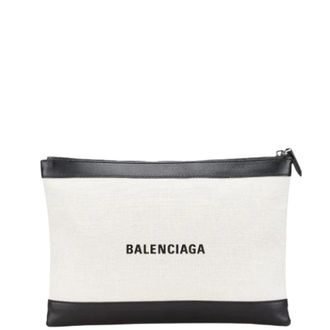 Balenciaga Pochette en Toile Pre-owned - Femme - Pre-owned - Beige - Taille: ONE Size