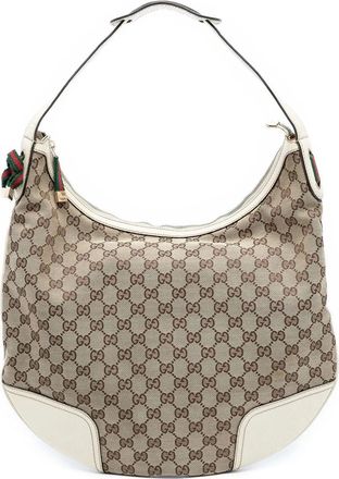 Gucci Hobo Bags - Large GG Canvas Princy Hobo - Gr. unisize - in Braun - f&uuml;r Damen