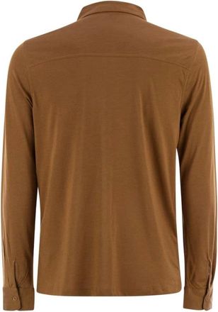 Majestic Filatures Homme, Chemises, Brun, Taille: XL Chemise Boutonn&eacute;e &agrave; Manches Longues