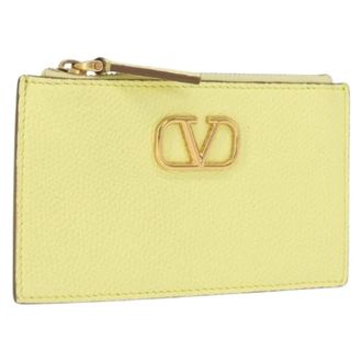 Valentino Portefeuille en cuir Pre-owned - Femme - Pre-owned - Jaune - Taille: ONE Size
