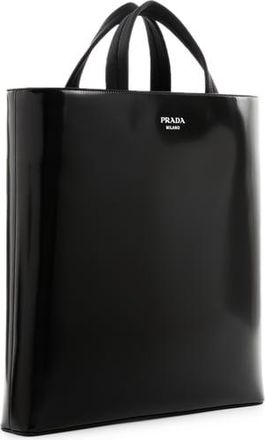 Prada Sac shopping en cuir avec gourde