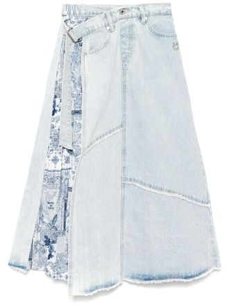 Musium Div. jupe droite à taille haute - Bleu