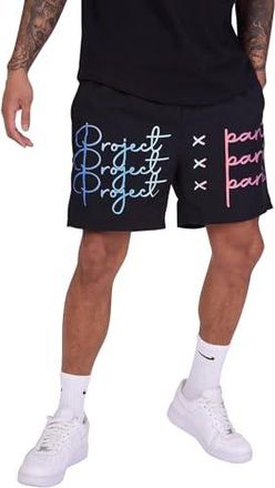 Project X Paris Short Grand Logo imprimé dégradé Noir XL