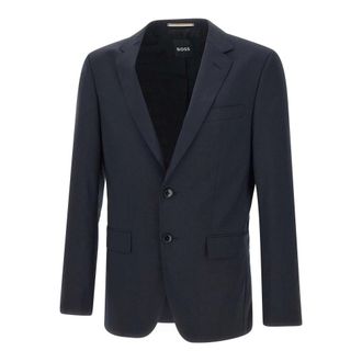 HUGO BOSS Homme, Vestes, Bleu, Taille: S Midnight Blue Wool Blazer