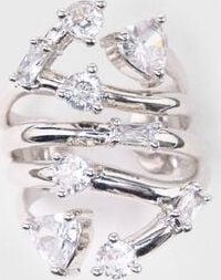 Maje Mehrreihiger Ring Mit Strass - Kristall - Maje