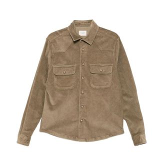 Tintoria Mattei Chemise western en velours c&ocirc;tel&eacute; - Homme - Chemises - Beige - Taille: M