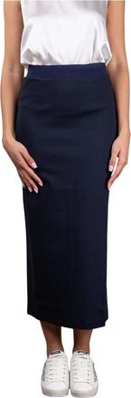 Max Mara Femme, Jupes, Bleu, Taille: 38 FR Midi Skirts