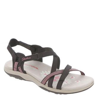 Skechers Damen Reggae Slim Sun Array Flat Sandal, Braun, 42 EU