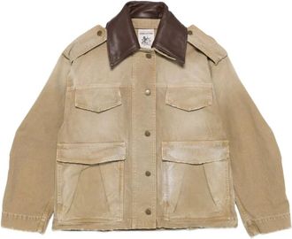 Semicouture Femme, Vestes, Beige, Taille: 38 FR Veste Surpiqu&eacute;e