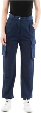 Moschino Femme, Pantalons, Bleu, Taille: 38 FR Straight Pantalons