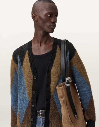 AllSaints Bernie - Strickjacke in Cider-Braun