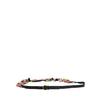 Cavalli Floral Wide Waist Metal Buckle Cintura Belt - - Accessories - Damen - Mehrfarbig - ONE SIZE