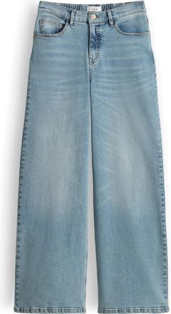 OPUS Damen Palazzo | MIVA Retro Palazzo Jeans mit elastischem Komfortbund Mid Rise Light Retro Blue, 42 L32