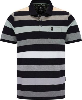 Hajo Poloshirt Pikee-Polo in garngef&auml;rbtem Blockringel allover - stay fresh-Qualit&auml;t