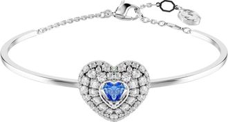 Swarovski Swarovski Armreif Unisex Idyllia Hyperbola Herz Blau Rhodiniert 5680393 - - Accessories - unisex - Grau - ONE SIZE