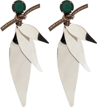 Marni Boucles doreilles scintillantes en cristal - Femme - Accessoires - Vert - Taille: ONE Size