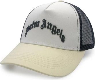 Palm Angels Homme, Accessoires, Multicolore, Taille: ONE Size Spray Logo Trucker Cap