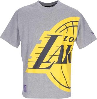 New Era LA Lakers NBA Half Logo Tee - - Tops - Herren - Grau - XL