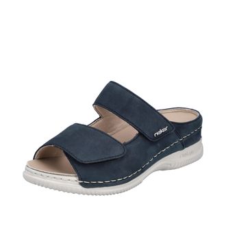 Rieker Damen Pantolette V7492-14 blau Gr. 43
