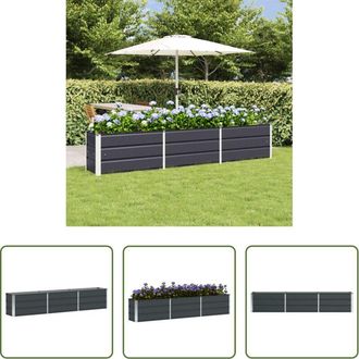 vidaXL Pot ext&eacute;rieur - Jardini&egrave;re Anthracite 240 x 40 x 45 cm Acier